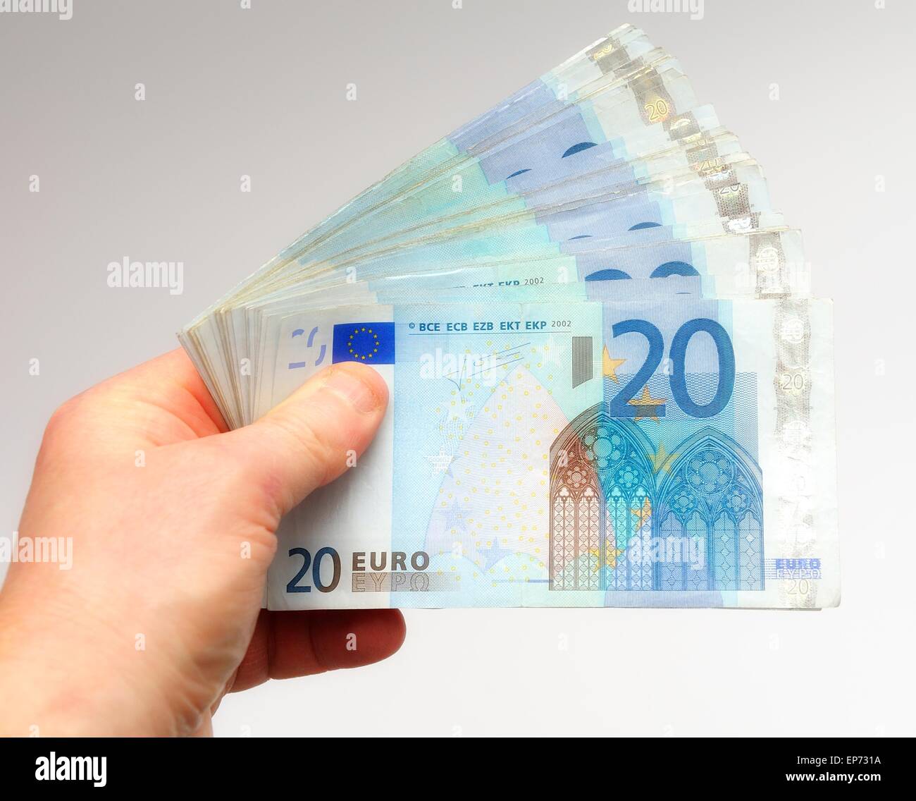 20 euro note against white hi-res stock photography and images - Alamy