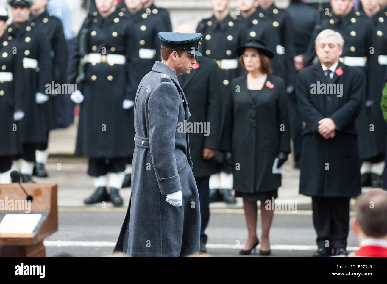 Remembrance Sunday service held at the Cenotaph. Featuring: Prince ...