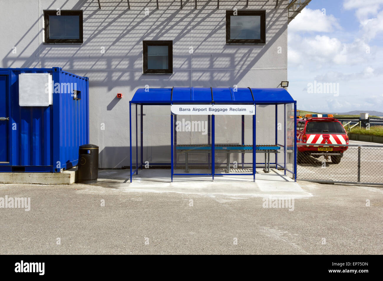 Isle Of Barra, Scotland, Airport, Baggage Collection Stock Photo - Alamy
