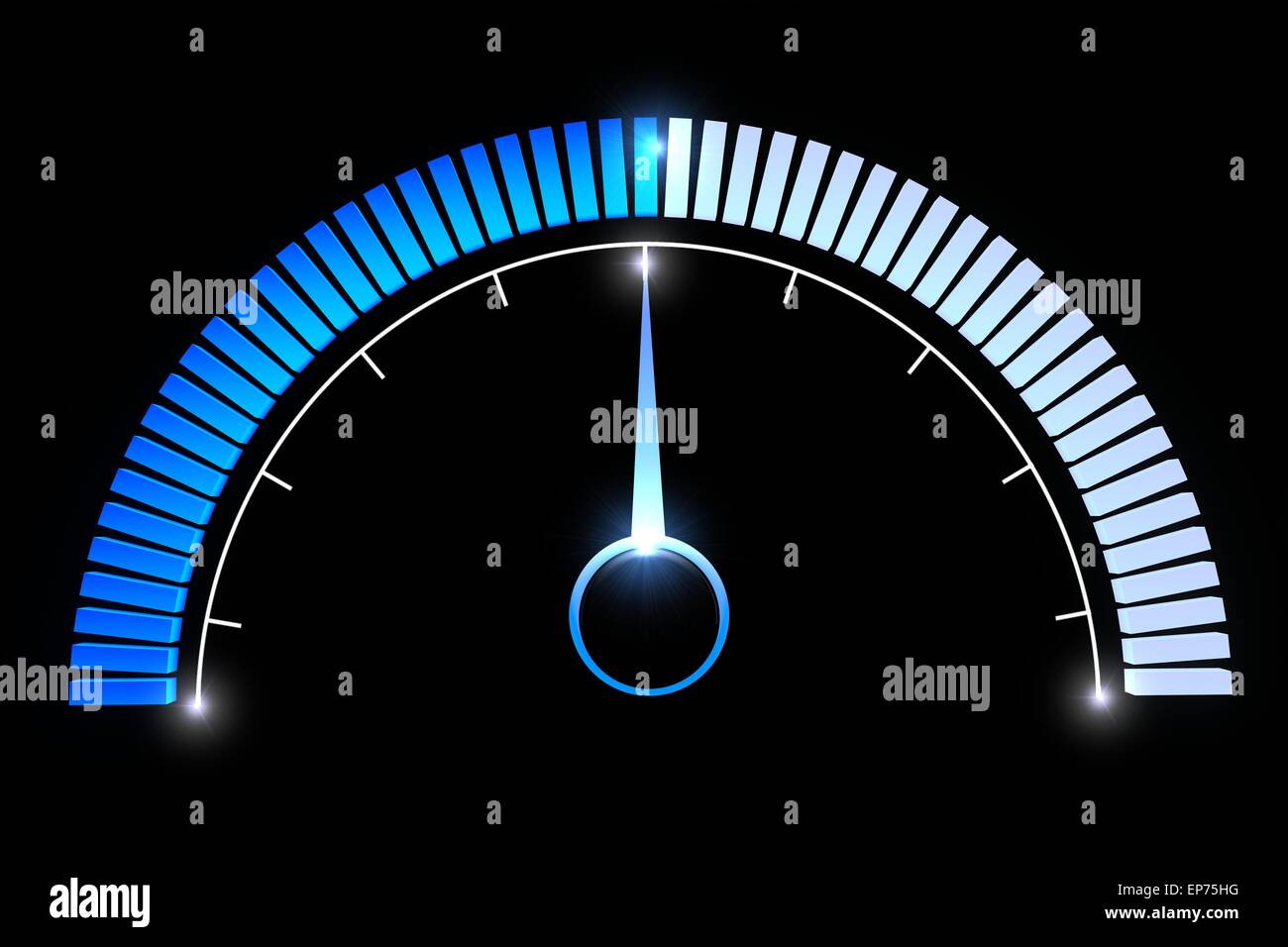 Blue manometer dial on black background. Pressure gauges temperature ...