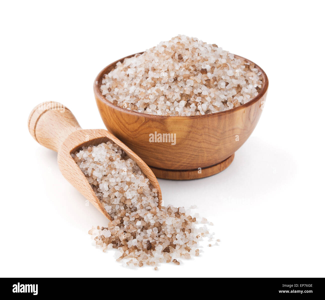 Danish smoked salt in a wooden bowl Stock Photo - Alamy