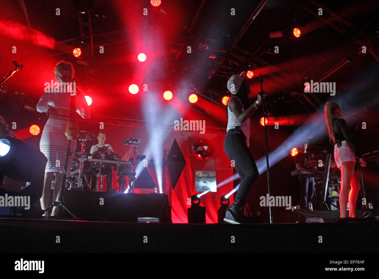 London, United Kingdom. Clean Bandit performing on stage at Summer ...