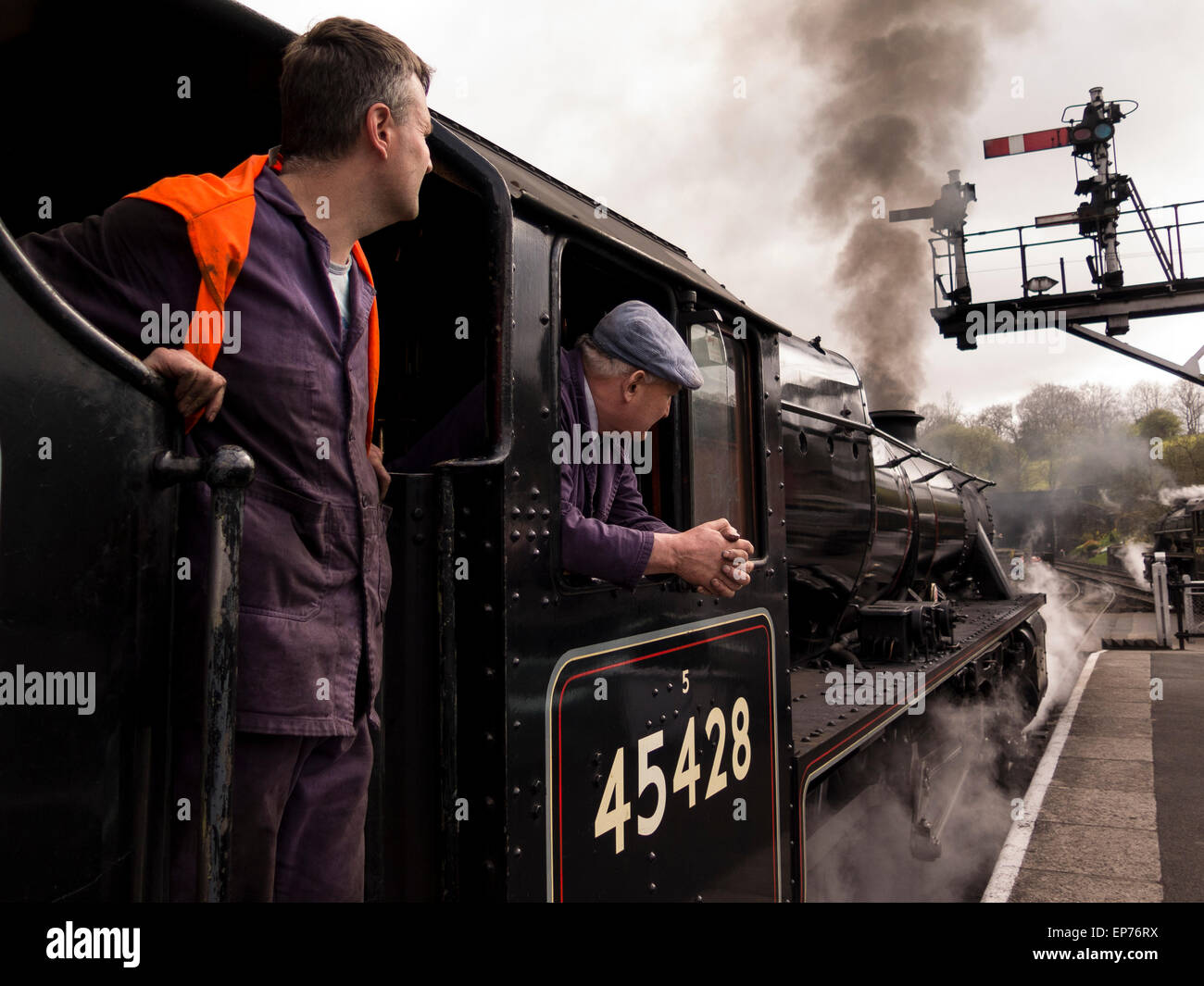 vintage steam locomotive 45428 Eric Treacy at Grosmont station,on The ...