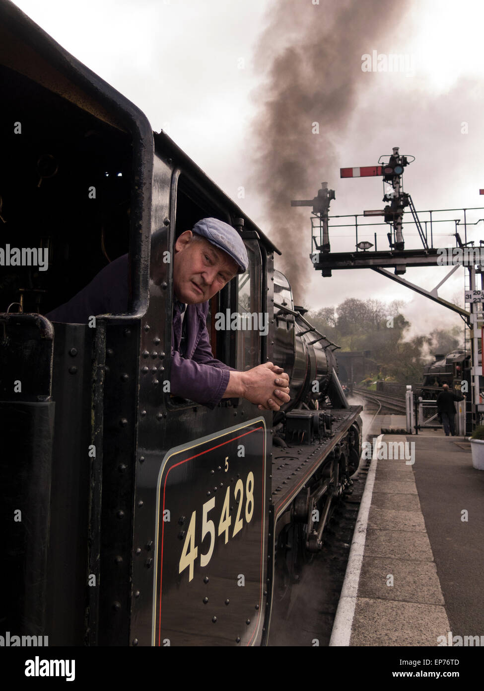 vintage steam locomotive 45428 Eric Treacy at Grosmont station,on The ...