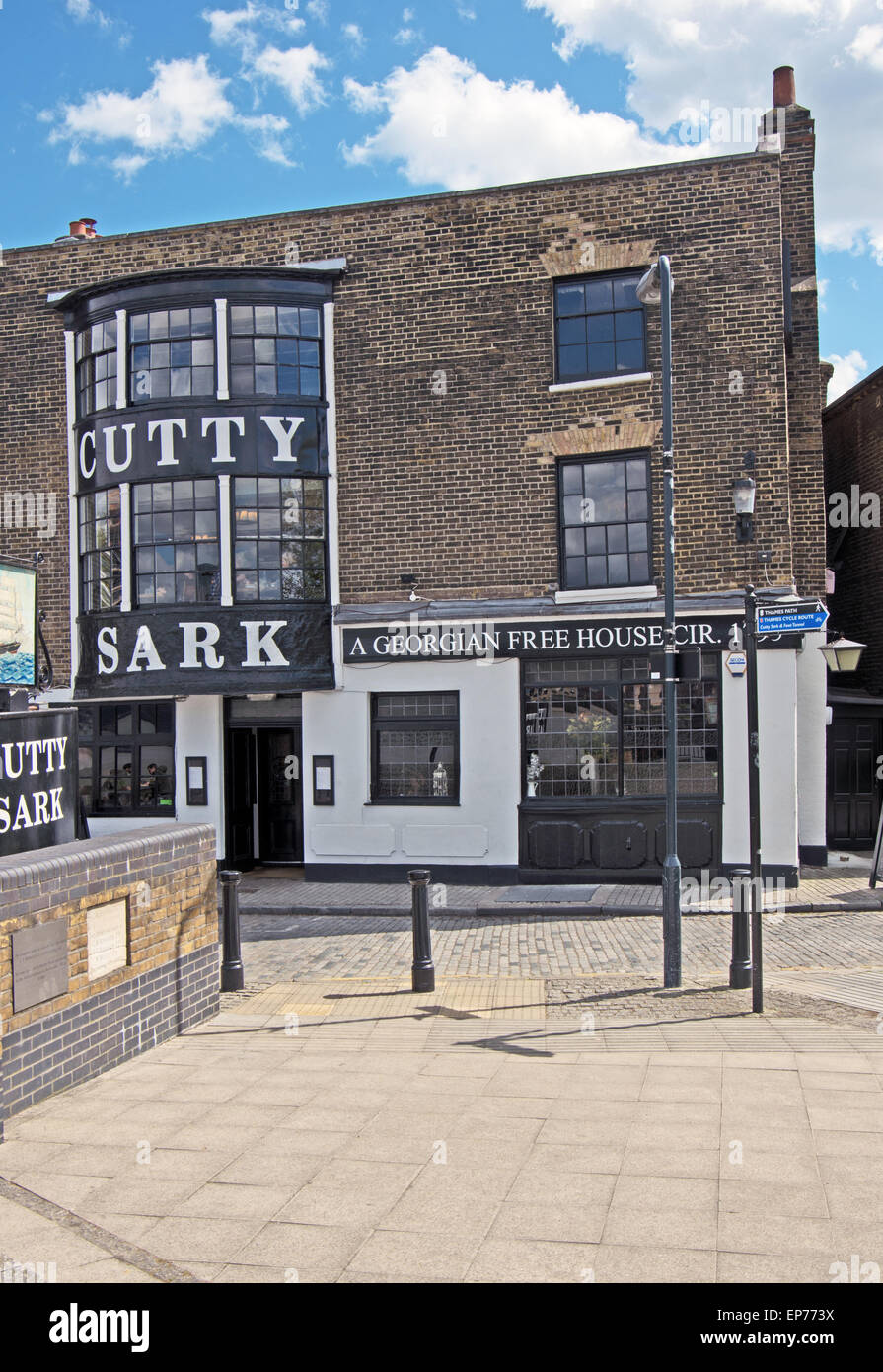 Cutty Sark by Thames Pub Greenwich London Stock Photo - Alamy