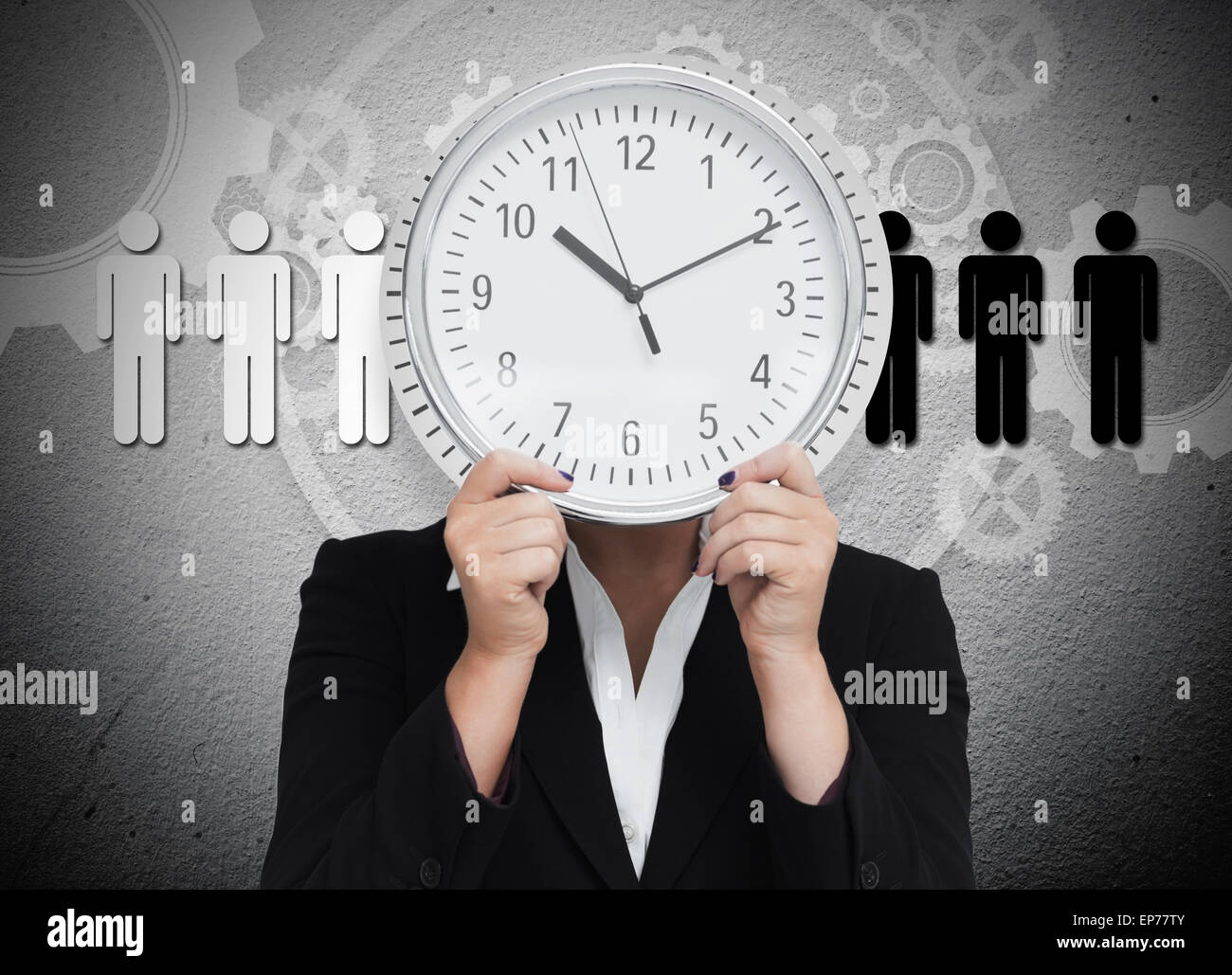 Clock with human figures hi-res stock photography and images - Alamy