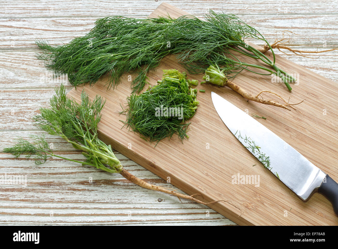 dill vegetable ingredient nature organic green chopped kitchen Stock ...