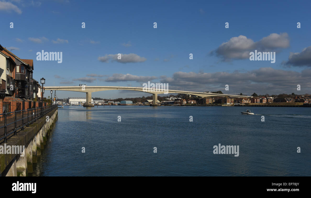 A view of Itchen Bridge in Southampton from Ocean Village Stock Photo ...