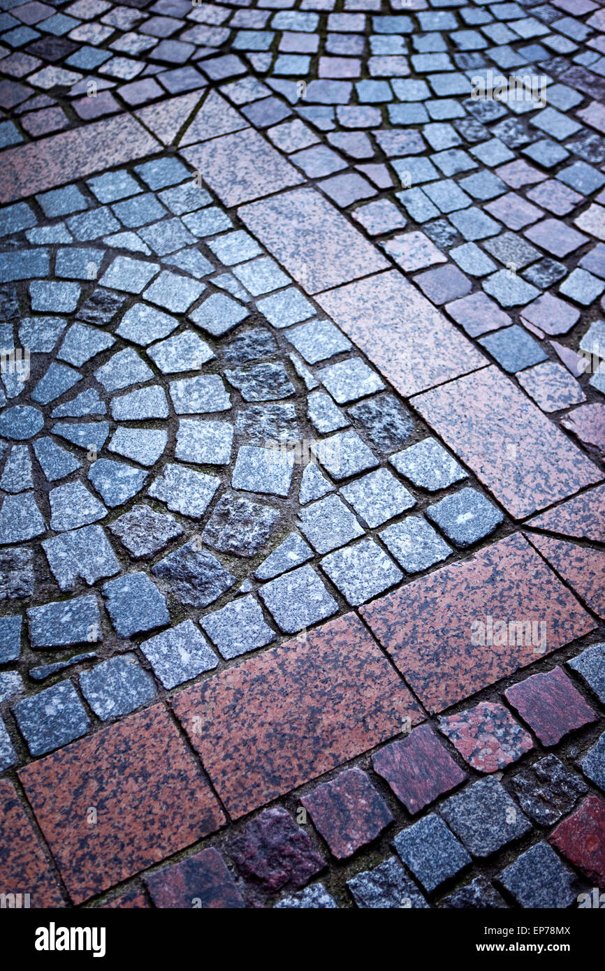 Paved ground in a pedestrian street in the city Stock Photo - Alamy