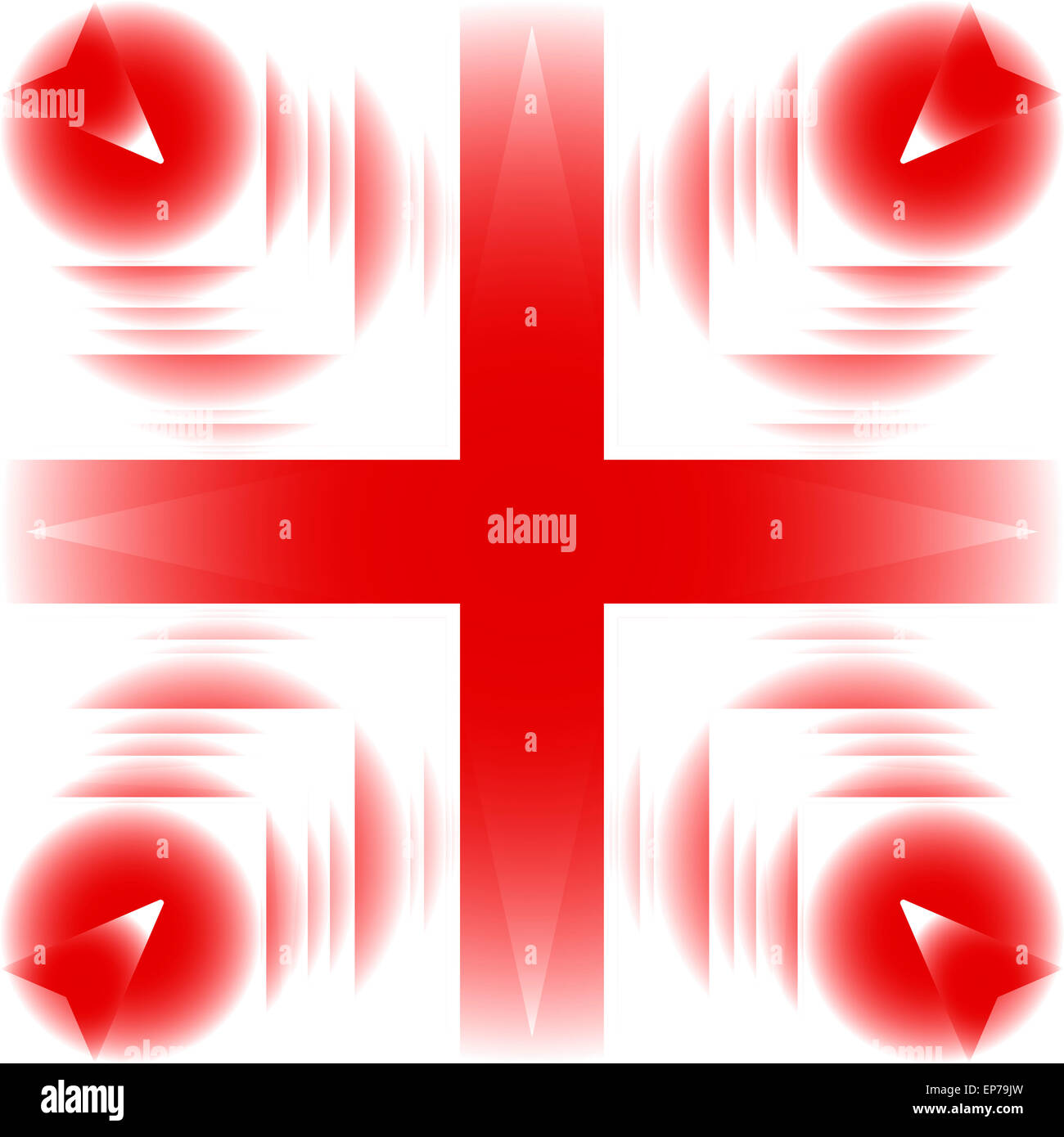 Repeating red and white pattern in square format Stock Photo - Alamy