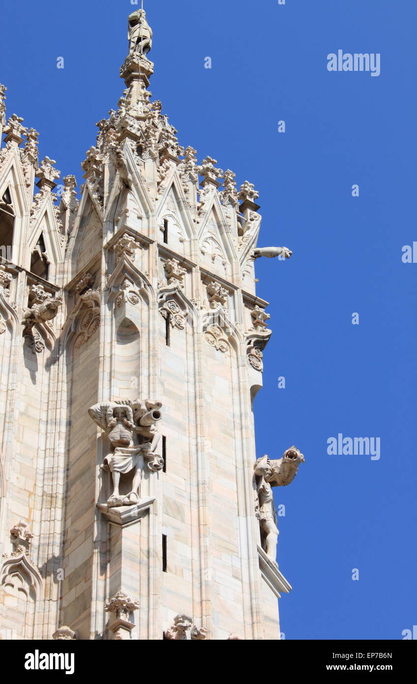 Gothic pinnacles of the Milan cathedral, Italy Stock Photo - Alamy