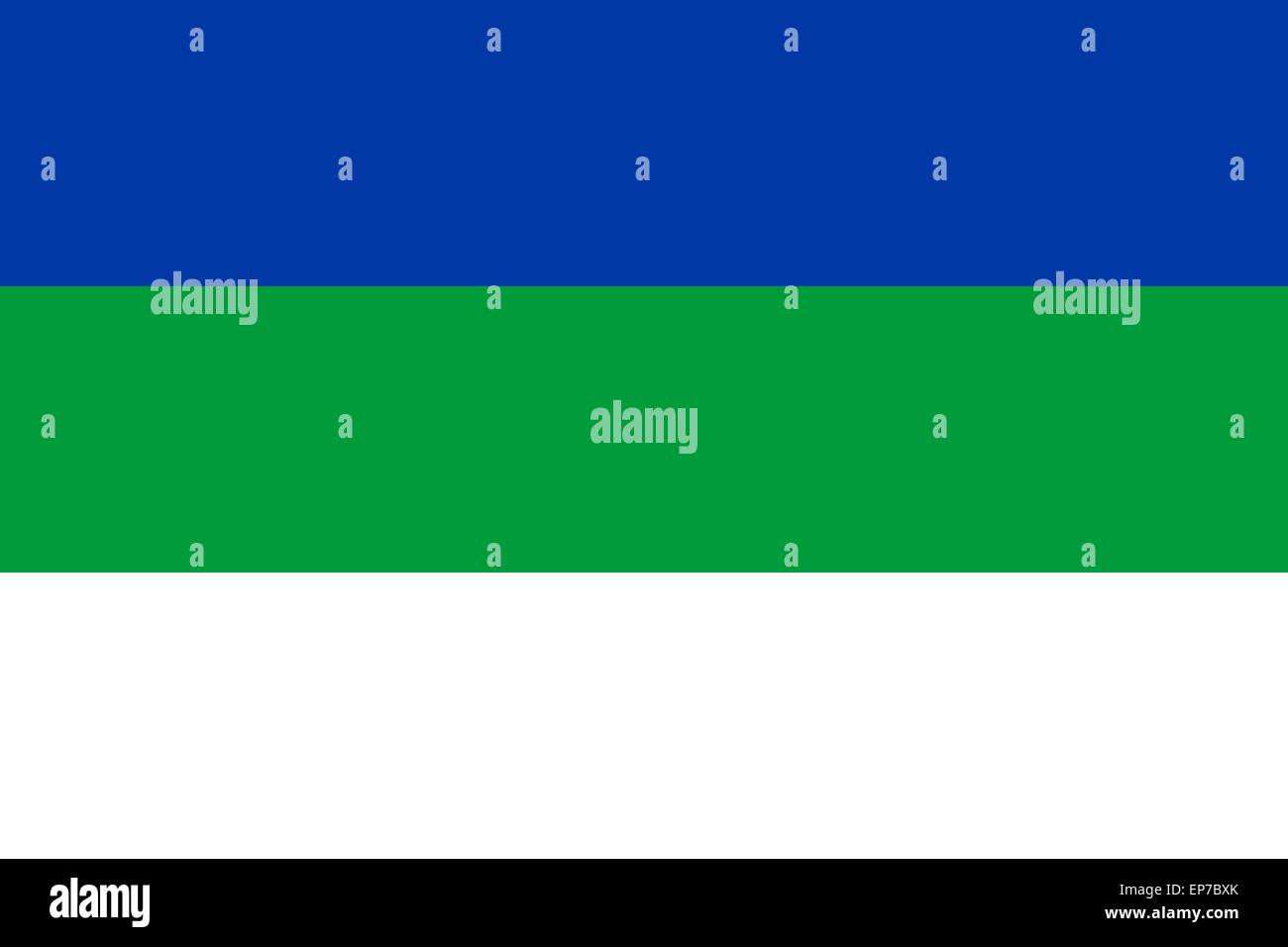 Official flag of Komi Republic Stock Photo - Alamy