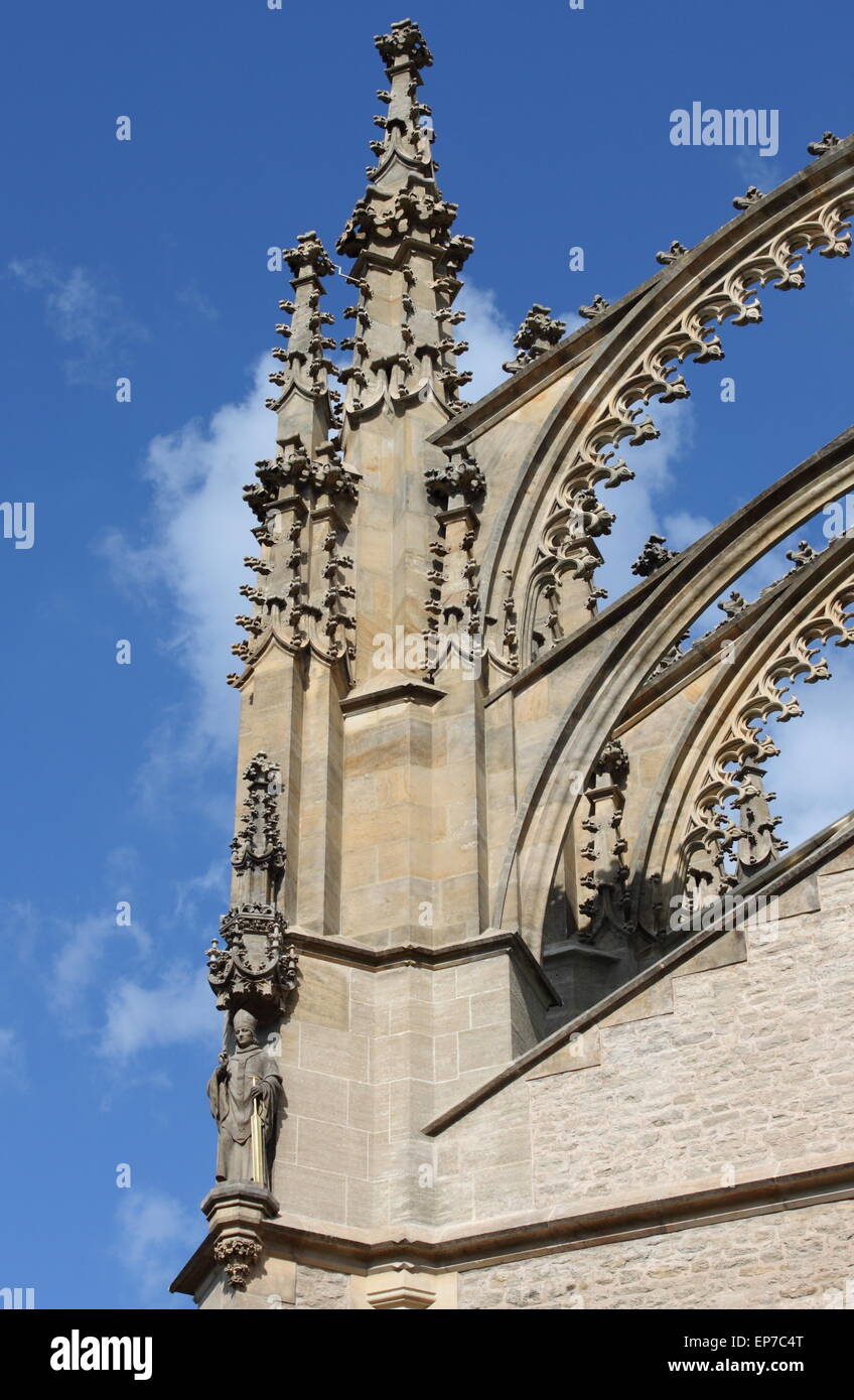 St. Barbara cathedral pinnacles in Kutna Hora, Czech Republic Stock ...