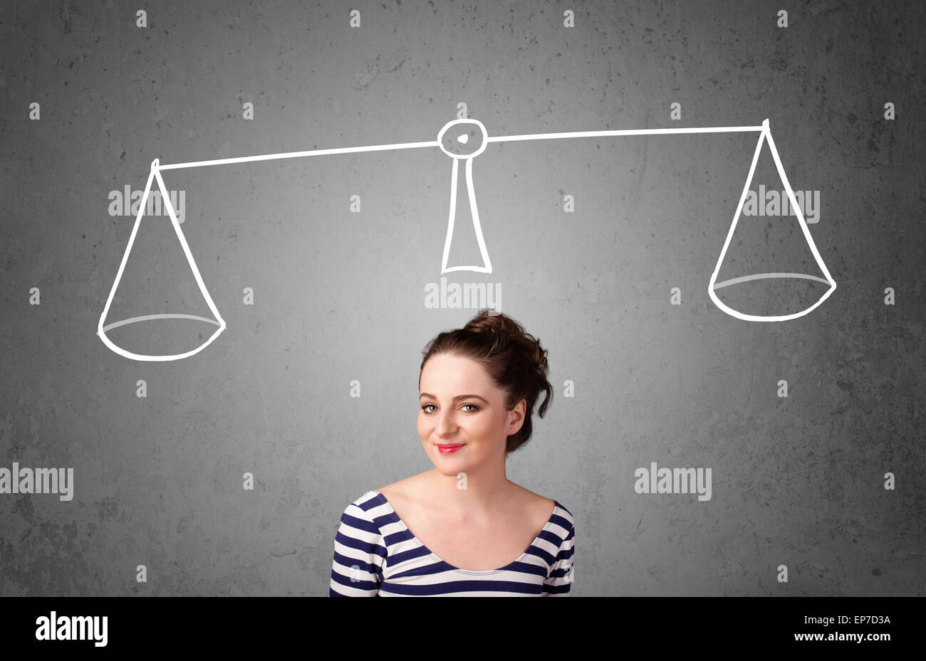 Young woman taking a decision Stock Photo - Alamy