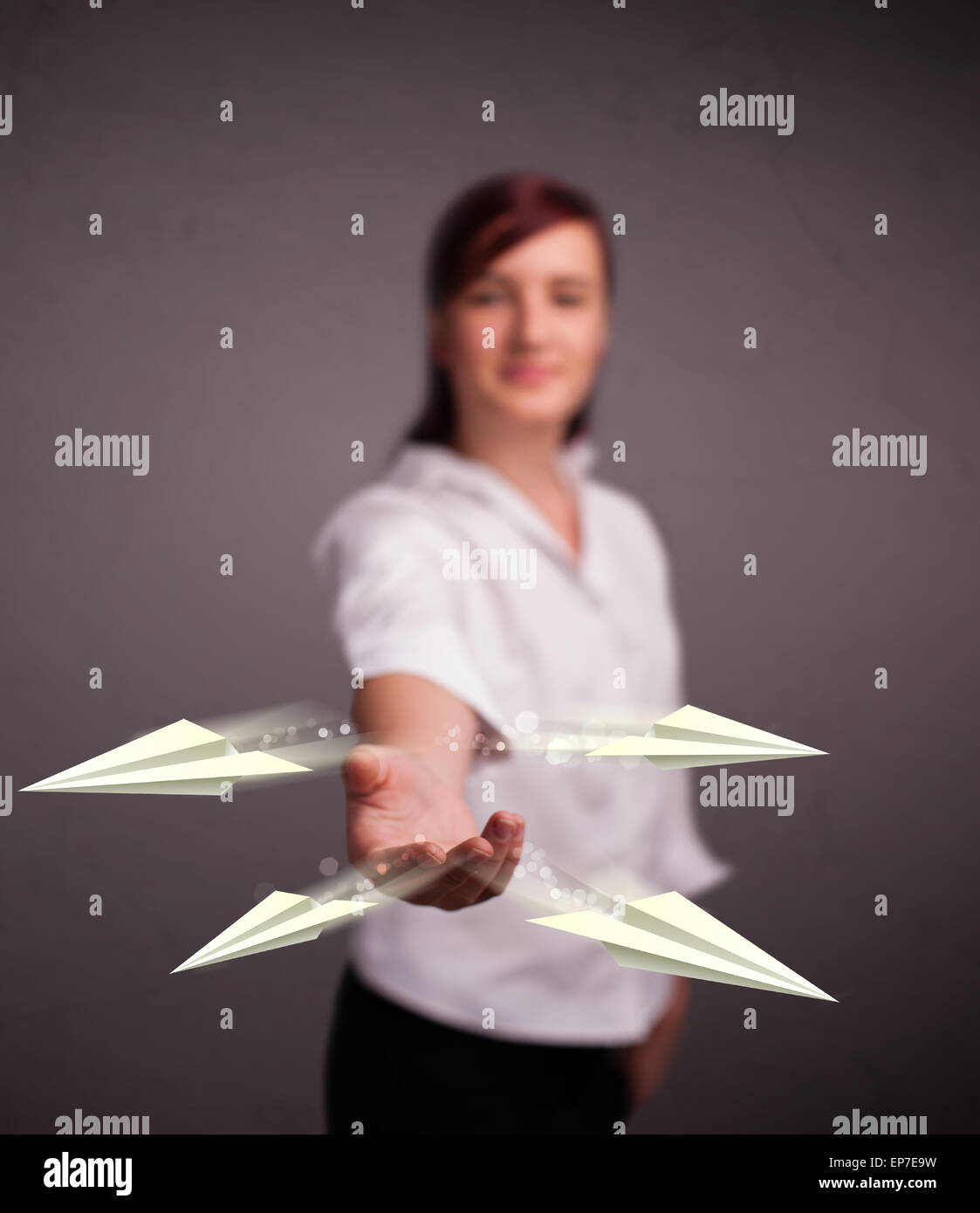 3d paper airplanes hi-res stock photography and images - Alamy