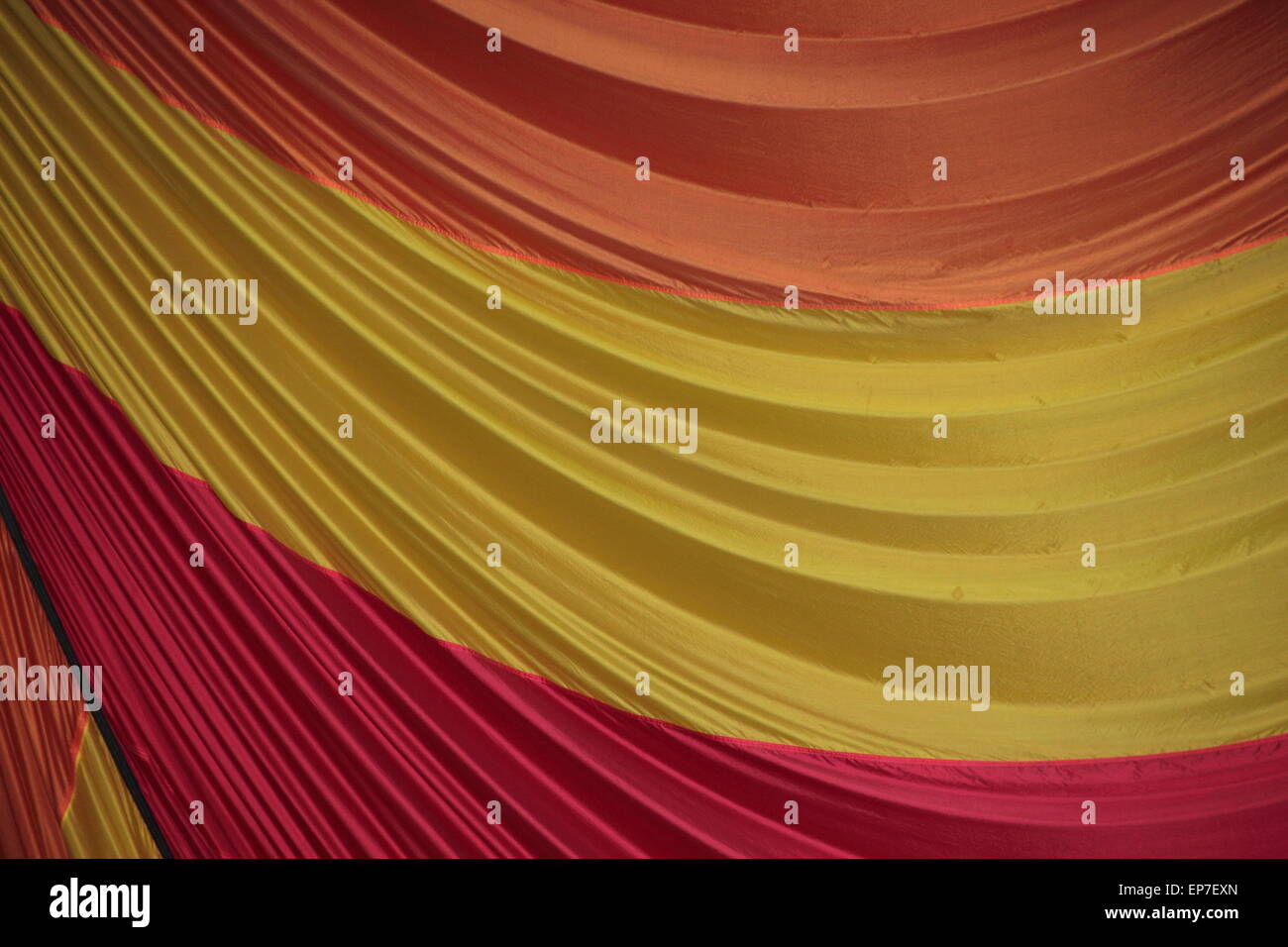 Closeup on Parachute Fabric in Three Colors with Fold Stock Photo - Alamy