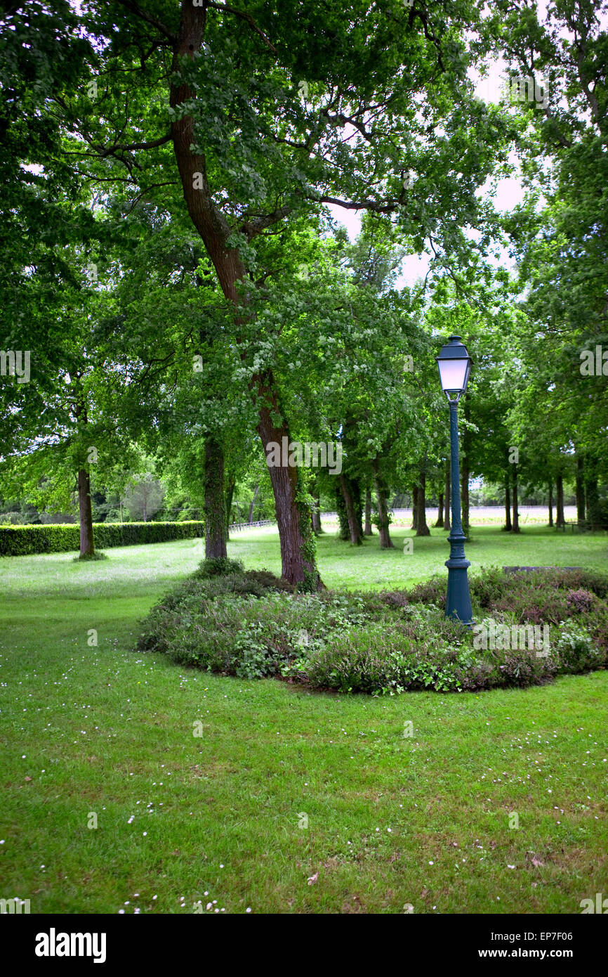 Vintage street lamp in park hi-res stock photography and images - Alamy