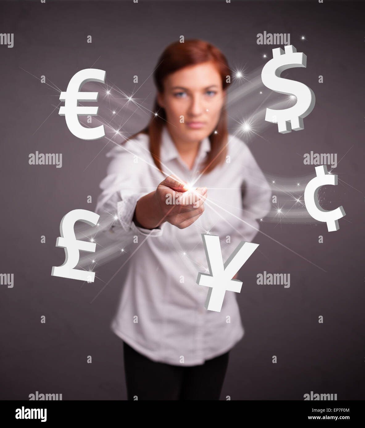 Young woman happy pound notes hi-res stock photography and images - Alamy