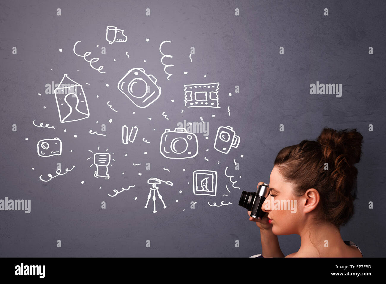 Symbol photographer set hi-res stock photography and images - Alamy