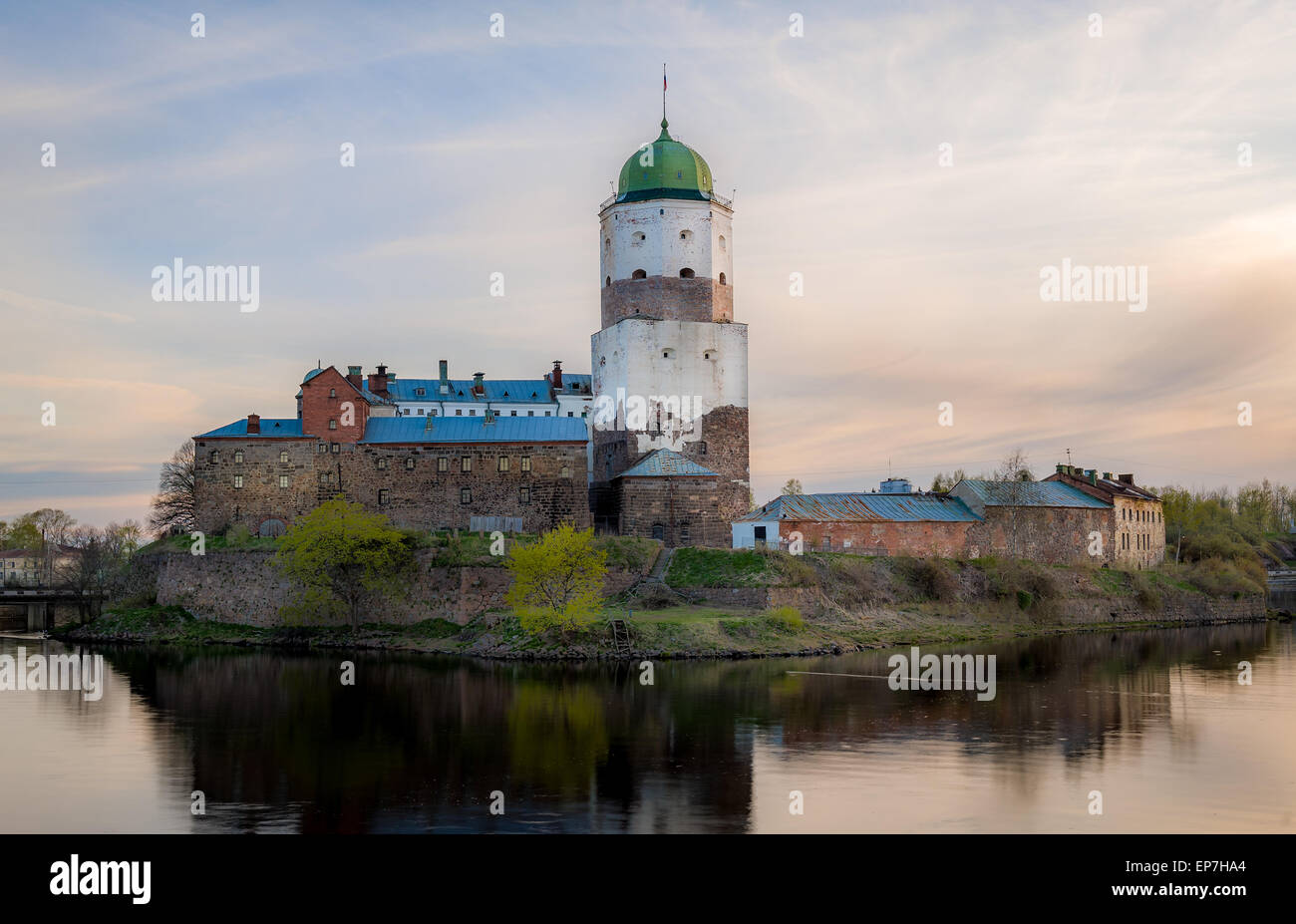Swedish medieval fortress and Saint Olav tower of 13th century. Now is ...