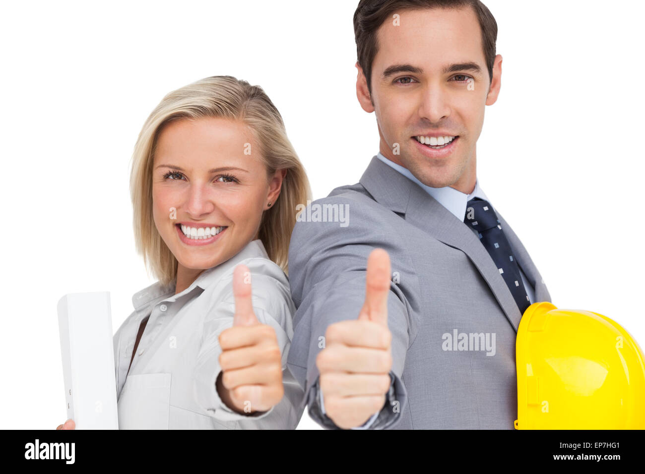 Team positive young architects hi-res stock photography and images - Alamy
