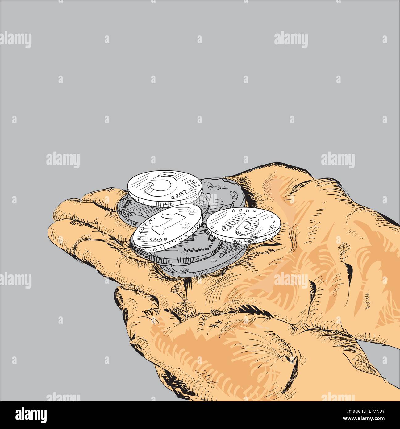 Hand with money Stock Vector Image & Art - Alamy
