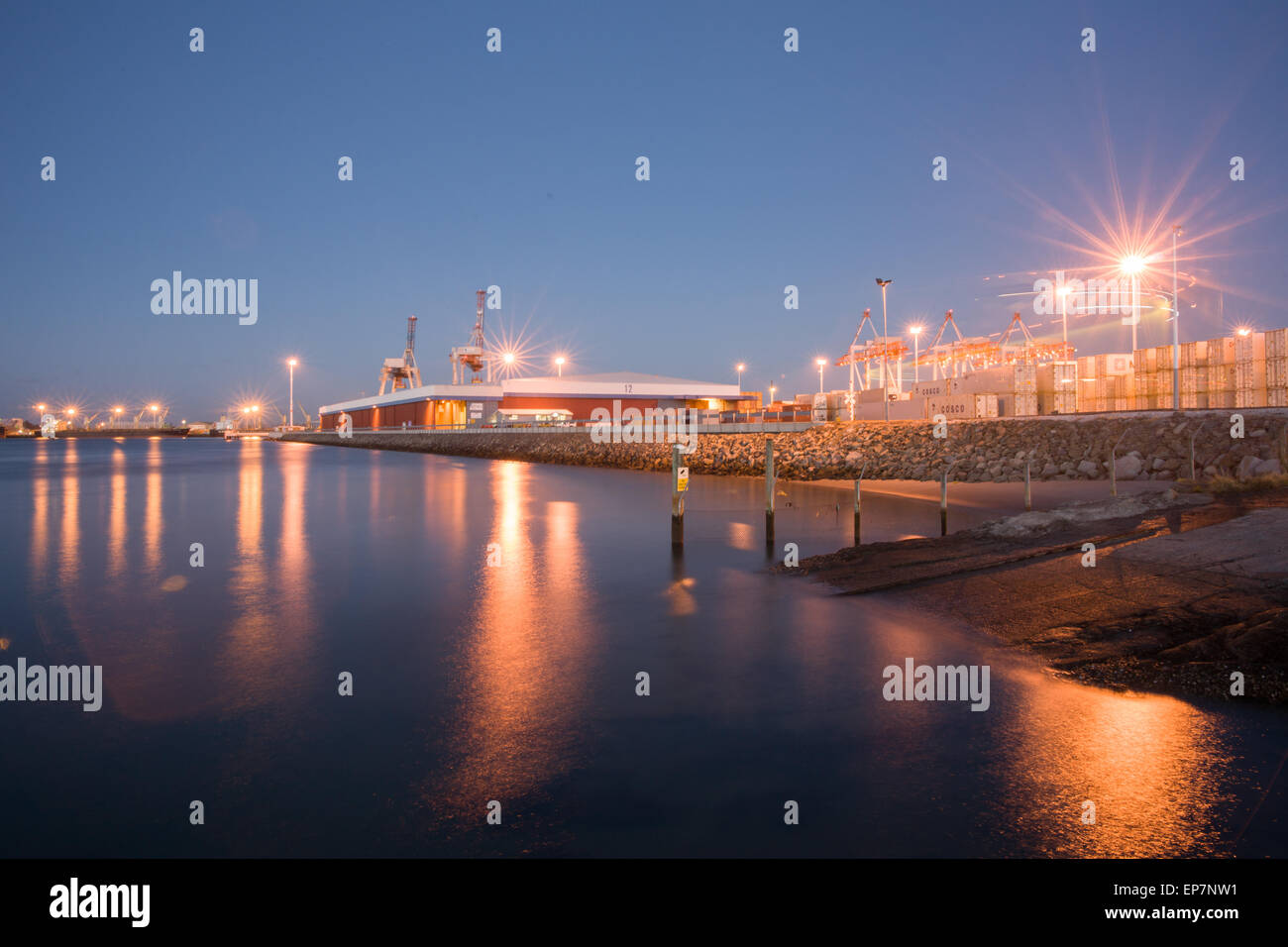 Tauranga Harbour, container wharf facility and wharves across the ...