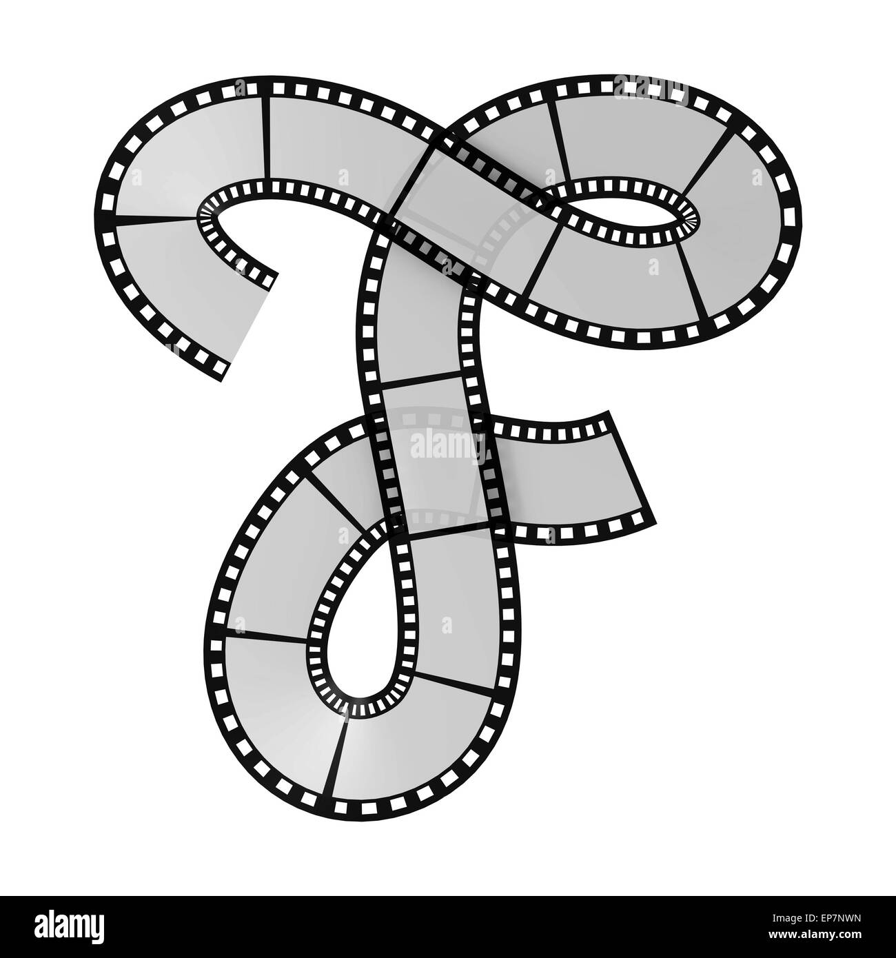 Illustration of the film strip alphabet letter Stock Photo - Alamy