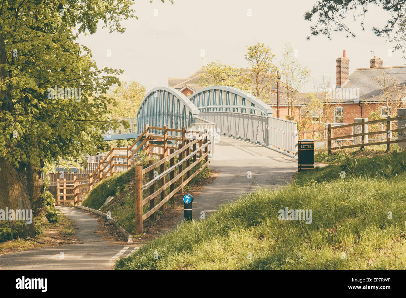 Foot and cycle bridge which links the residential area around Northgate ...