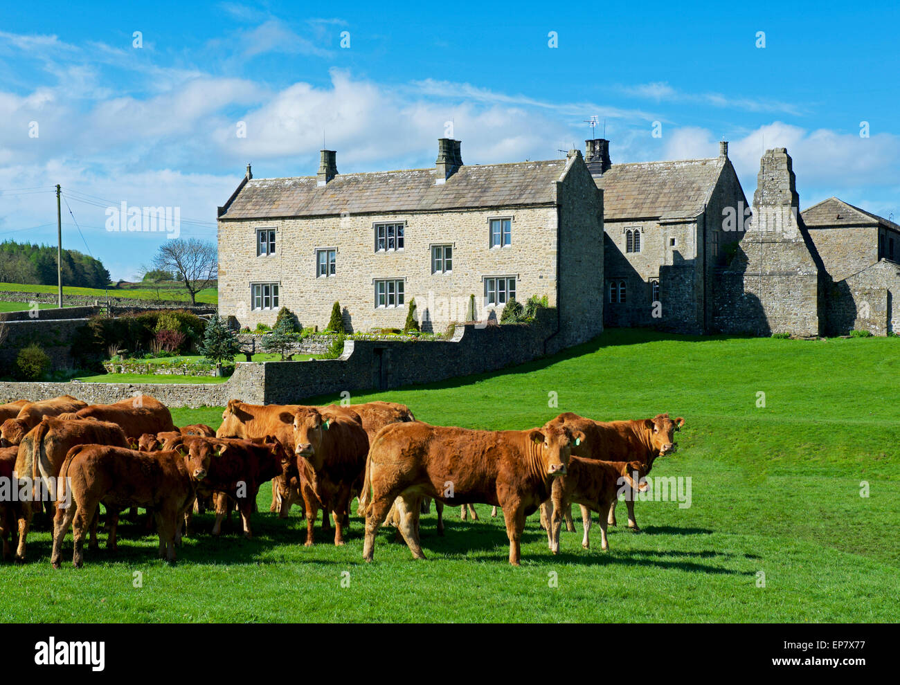 Walburn Hall, a fortified farmhouse near Downholme, North Yorkshire ...