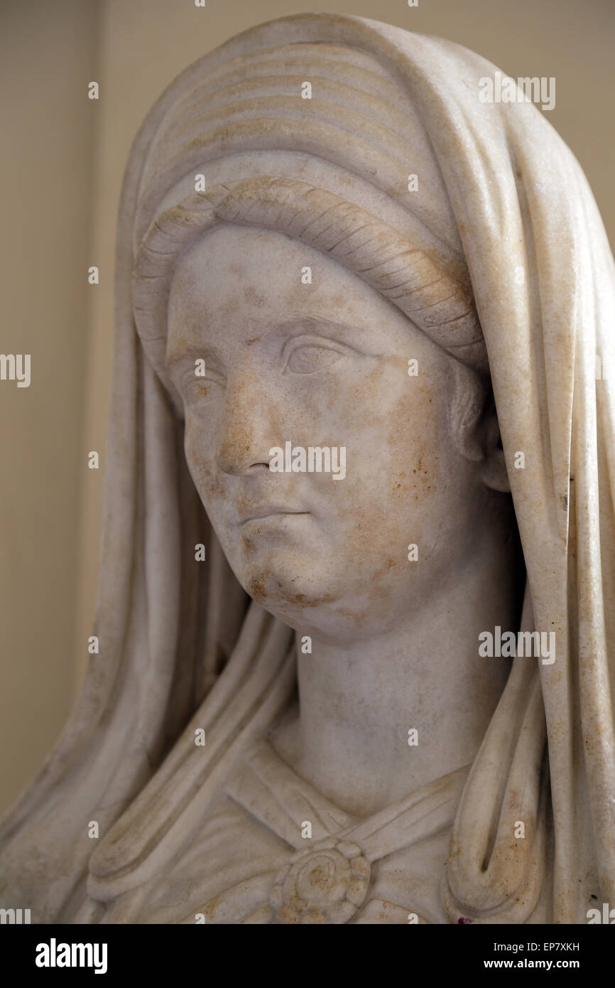 The Vestalis Maxima. Portrayed with a mural crow. Rome. Italy Stock ...