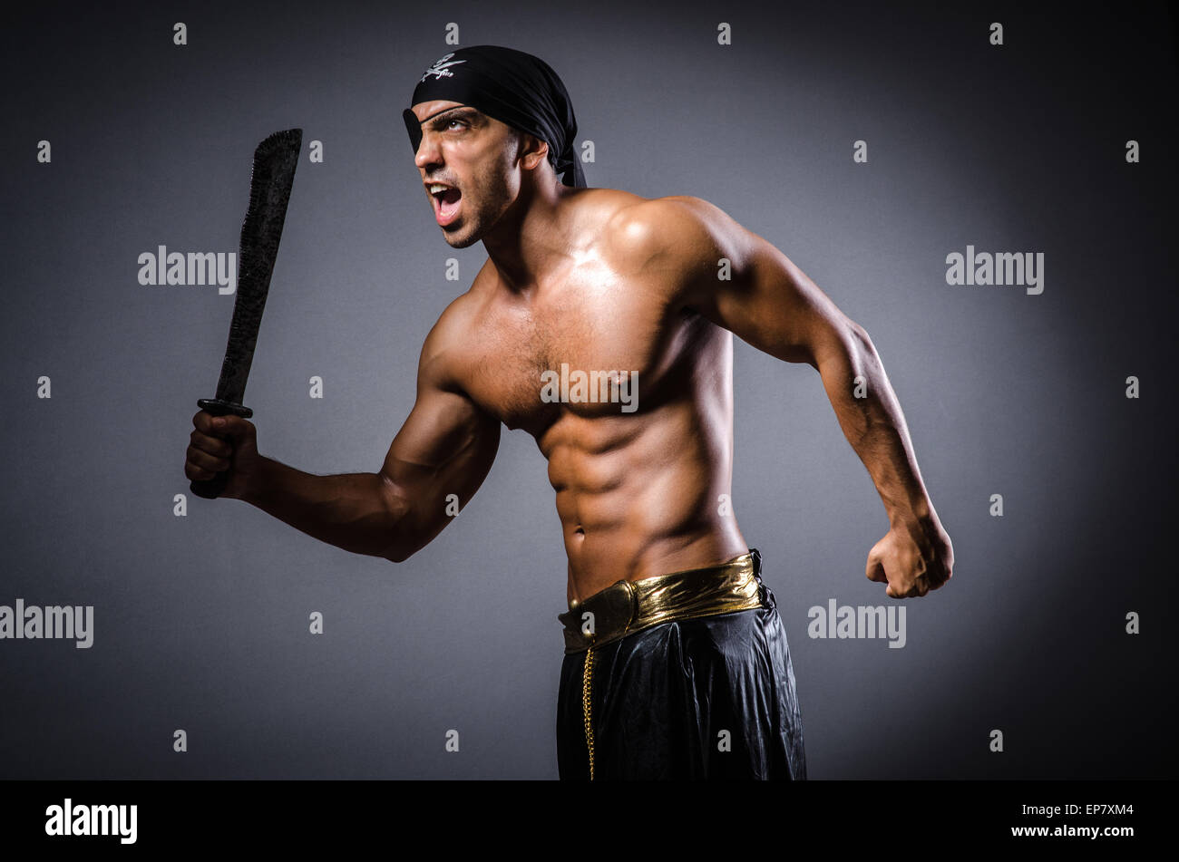 Ripper pirate in the dark room Stock Photo - Alamy