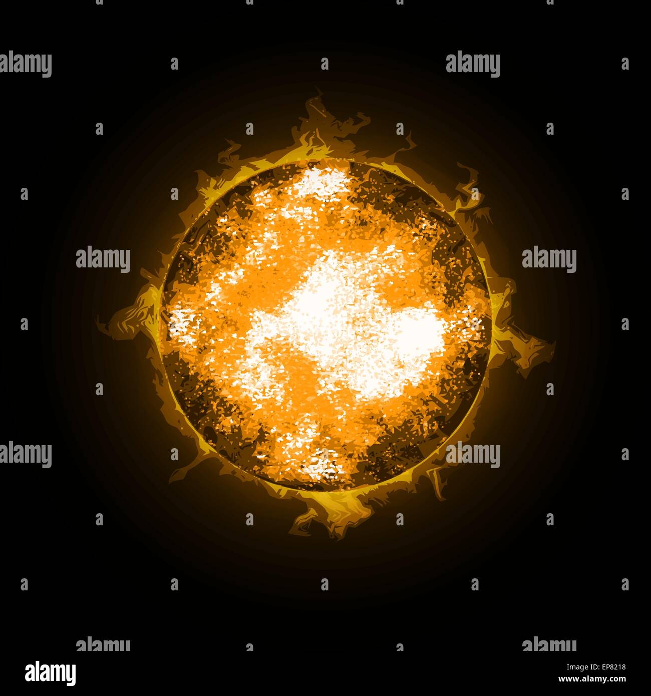 Fire Ball Planet. Illustration on black background Stock Vector Image ...