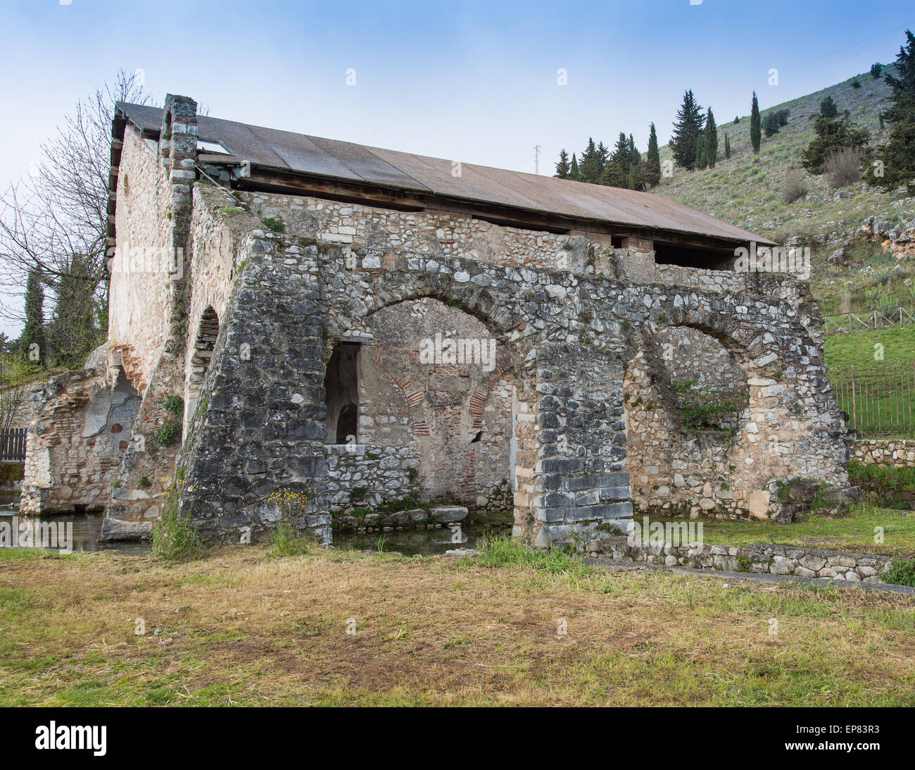early Christian baptistery located in Sala Consilina in Italy Stock ...