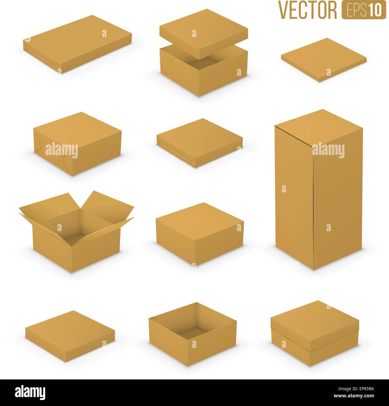 Box mockup Stock Vector Images - Alamy