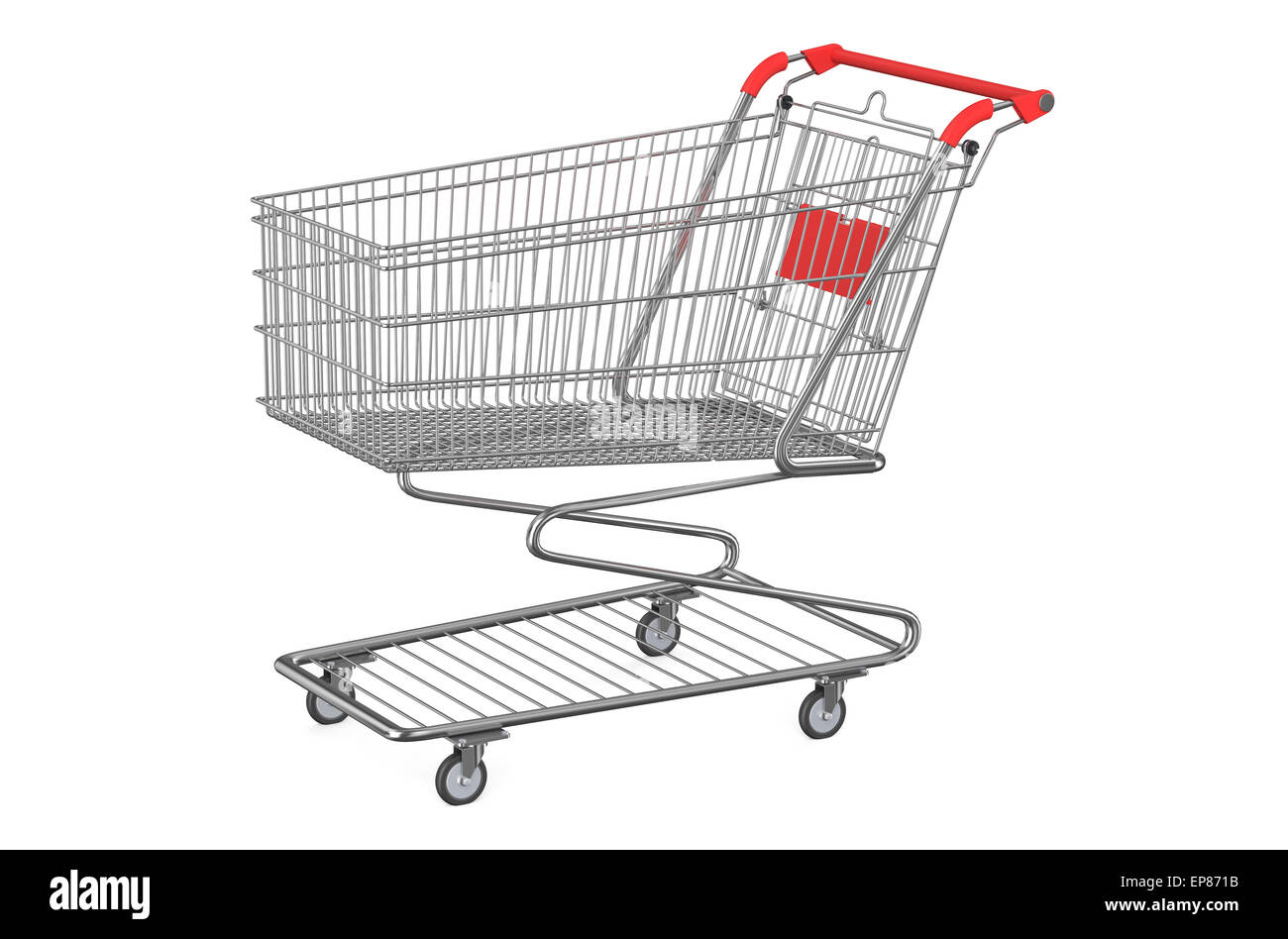 empty shopping cart isolated on white background Stock Photo - Alamy