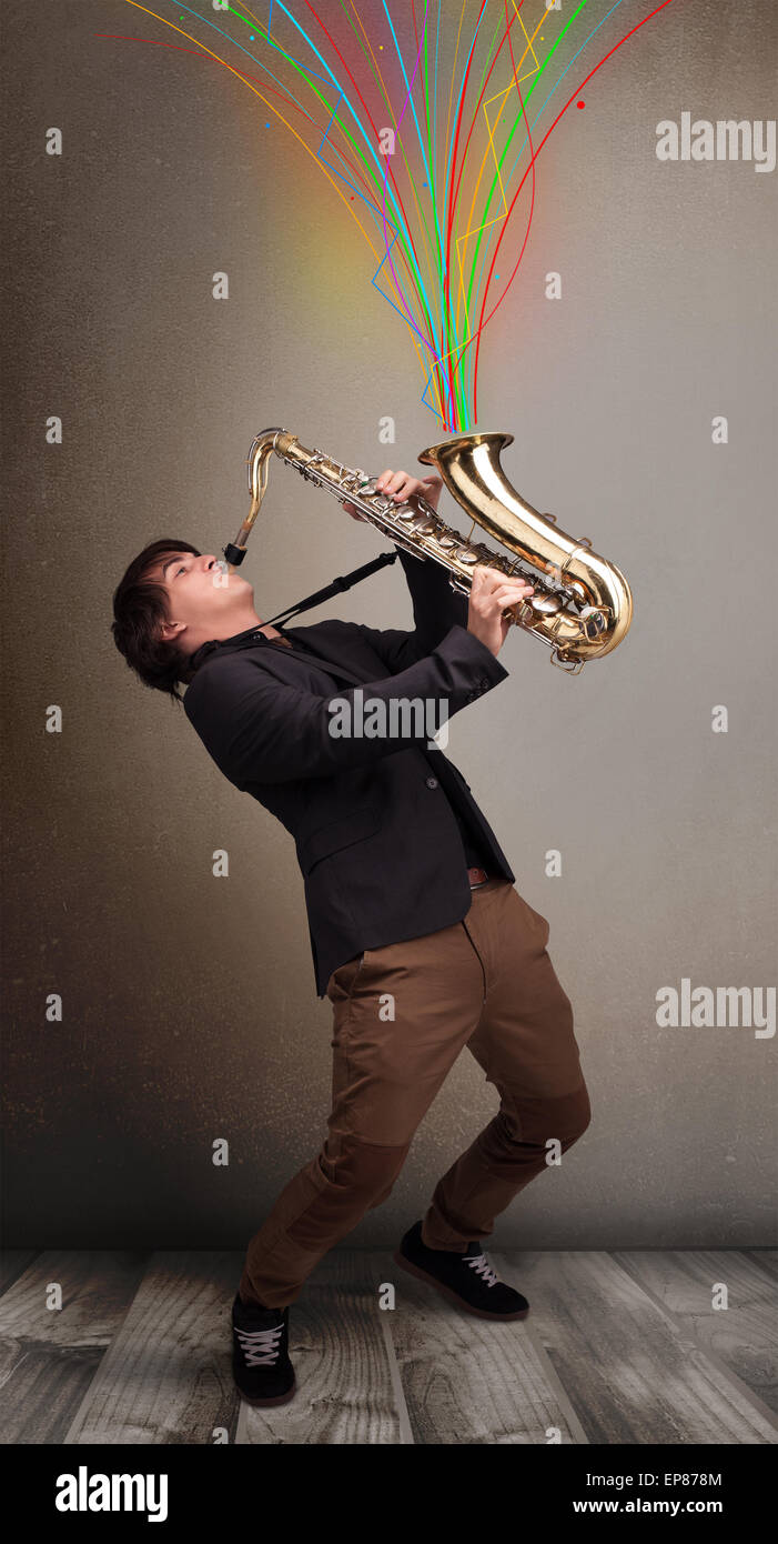 Jazz sax player abstract hi-res stock photography and images - Alamy