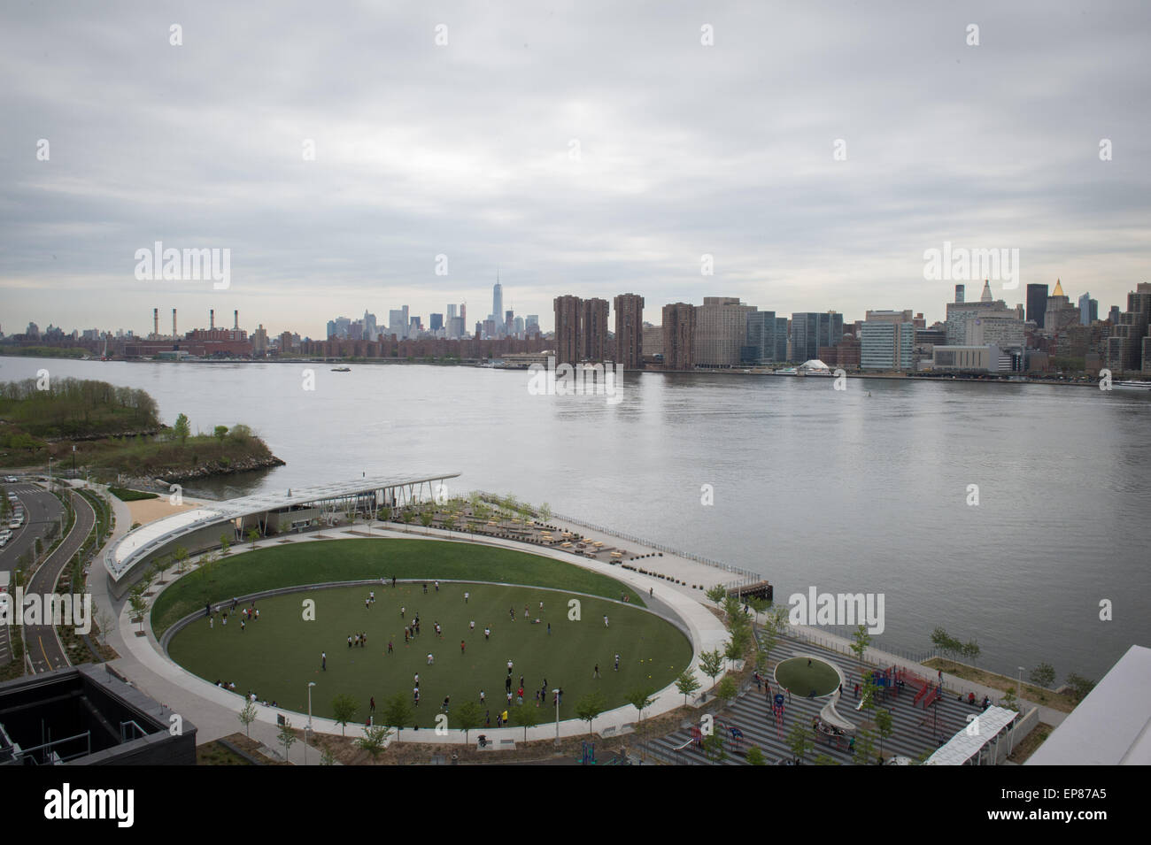 May 6, 2015 - Queens, New York, U.S. - Hunters Point South Park, seen ...