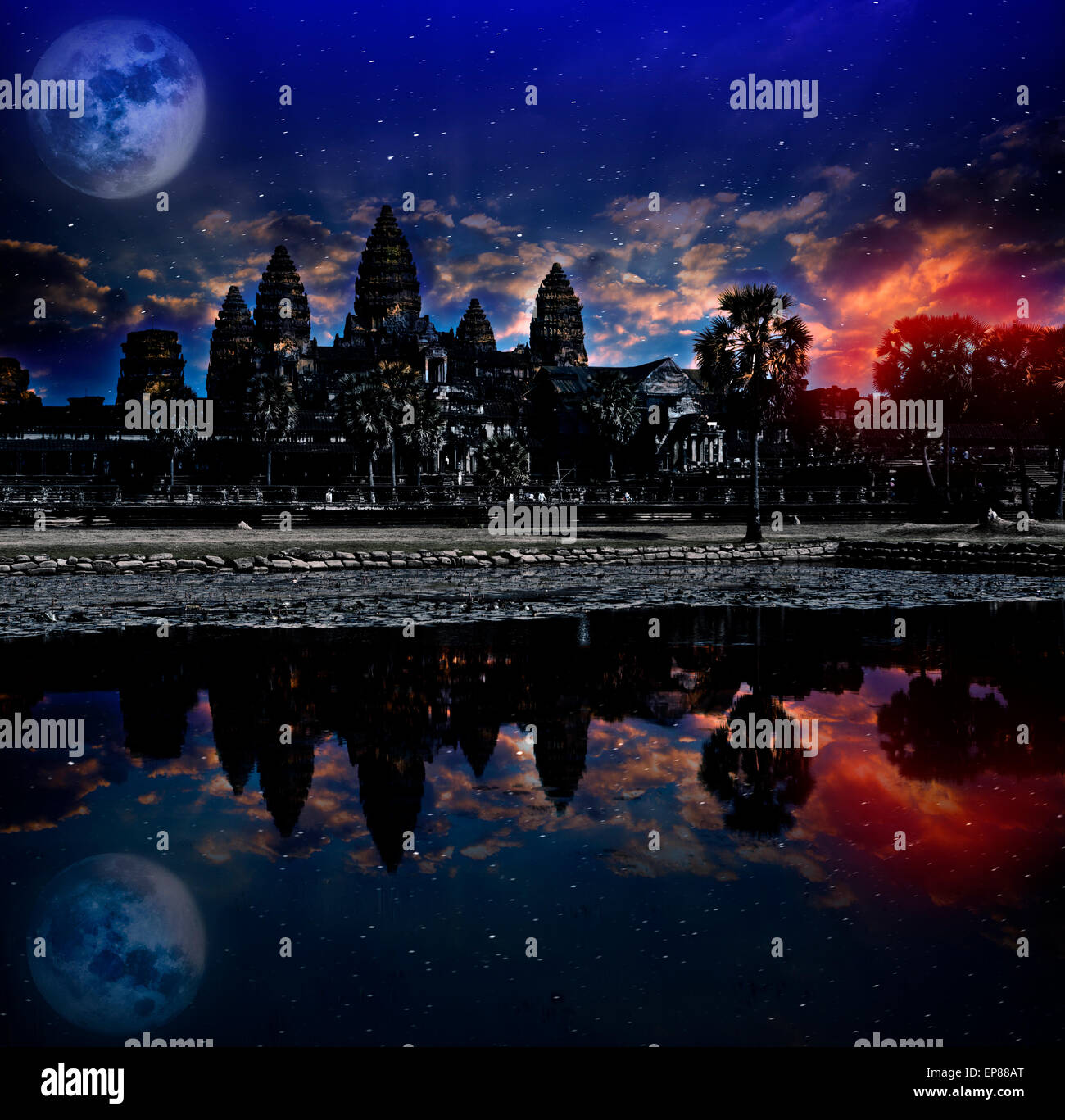 Angkor wat night, Siem reap, Cambodia Stock Photo - Alamy
