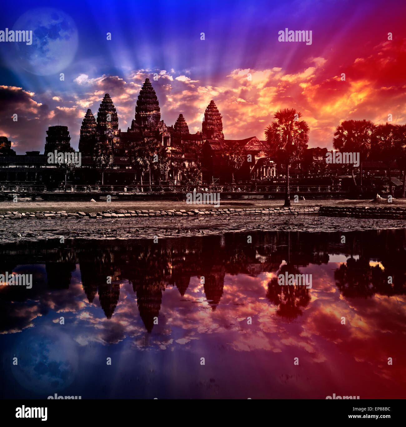 Angkor wat night, Siem reap, Cambodia Stock Photo - Alamy
