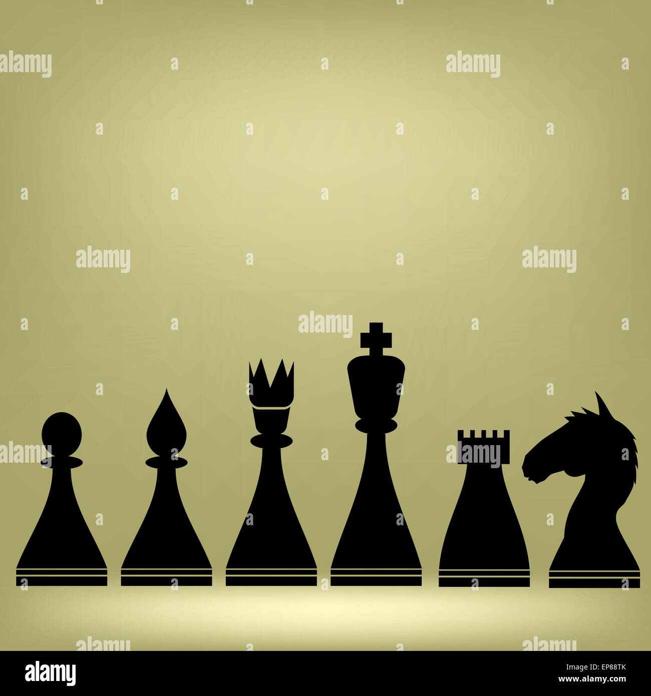 Chess Pieces Silhouettes Stock Vector Image & Art - Alamy