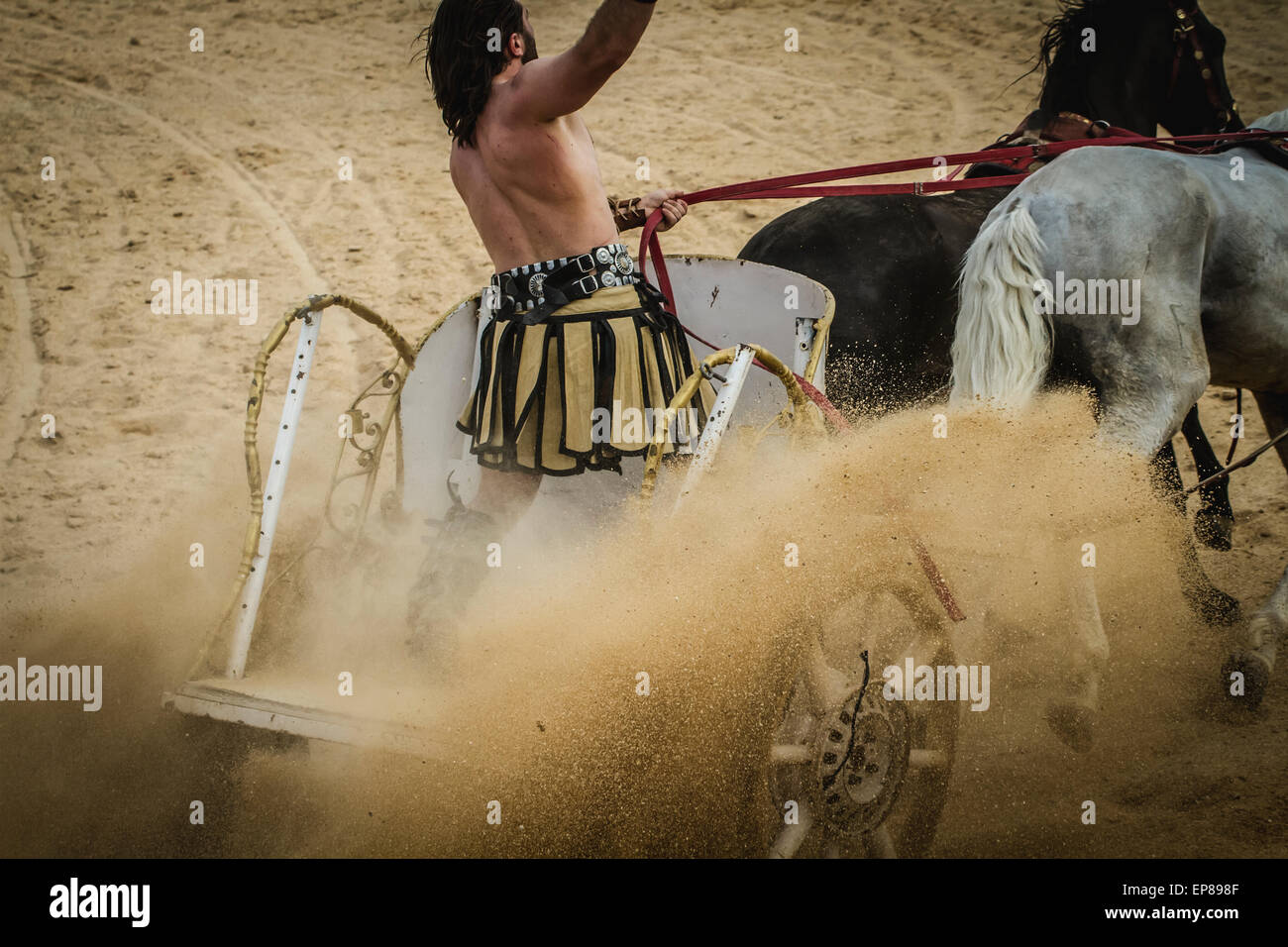 Games of thrones, chariot race in a Roman circus, gladiators and slaves ...