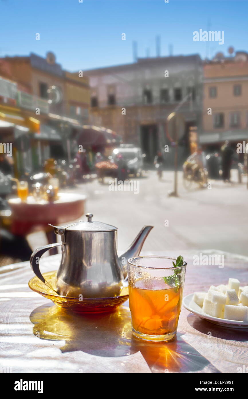 Traditional mint tea. Morocco Stock Photo - Alamy