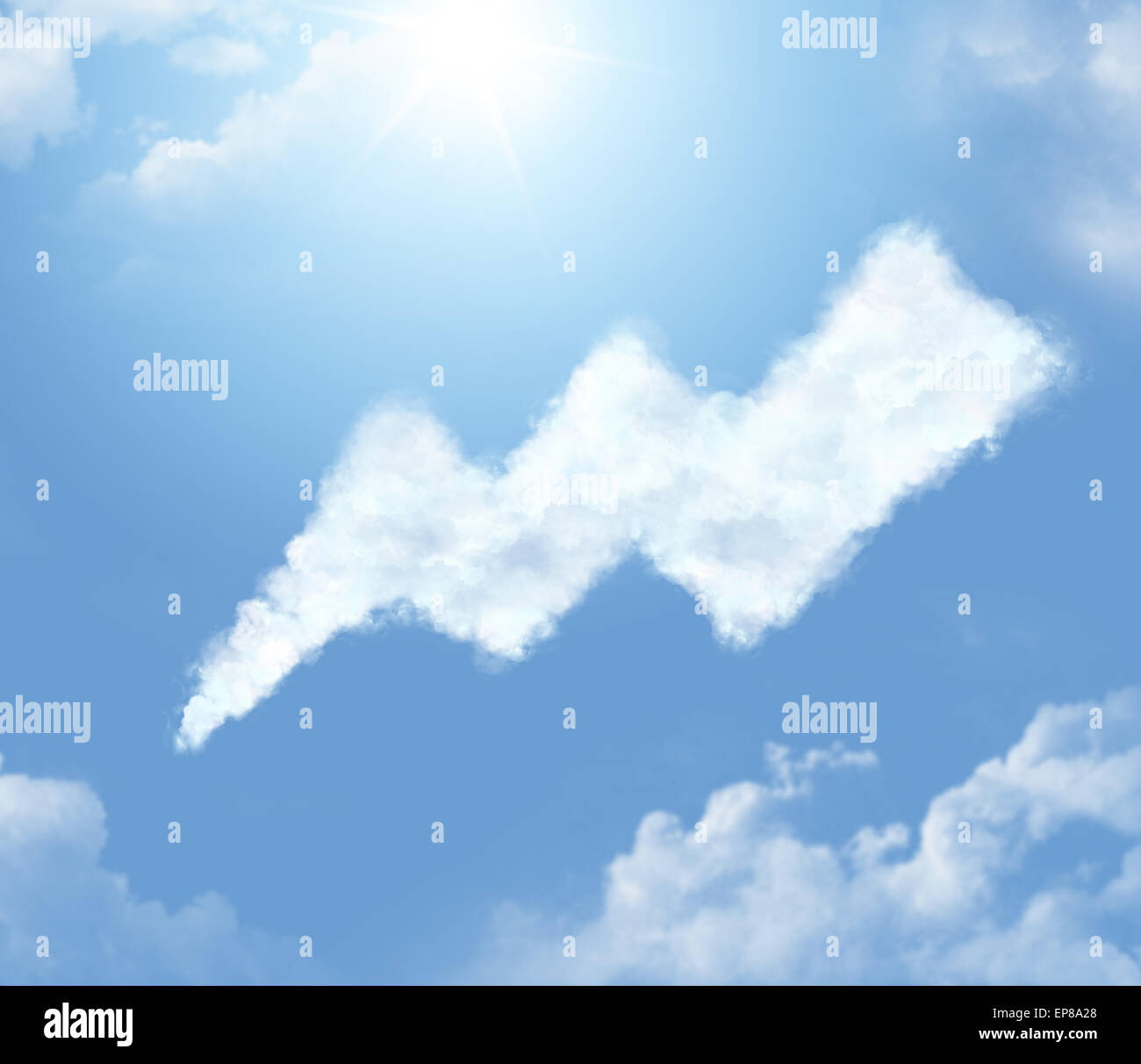 Cloud in the form of a flash Stock Photo - Alamy