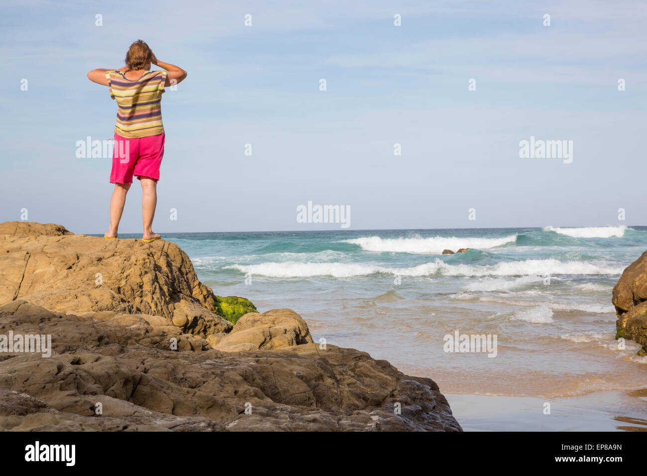 Lonely beach scene hi-res stock photography and images - Alamy