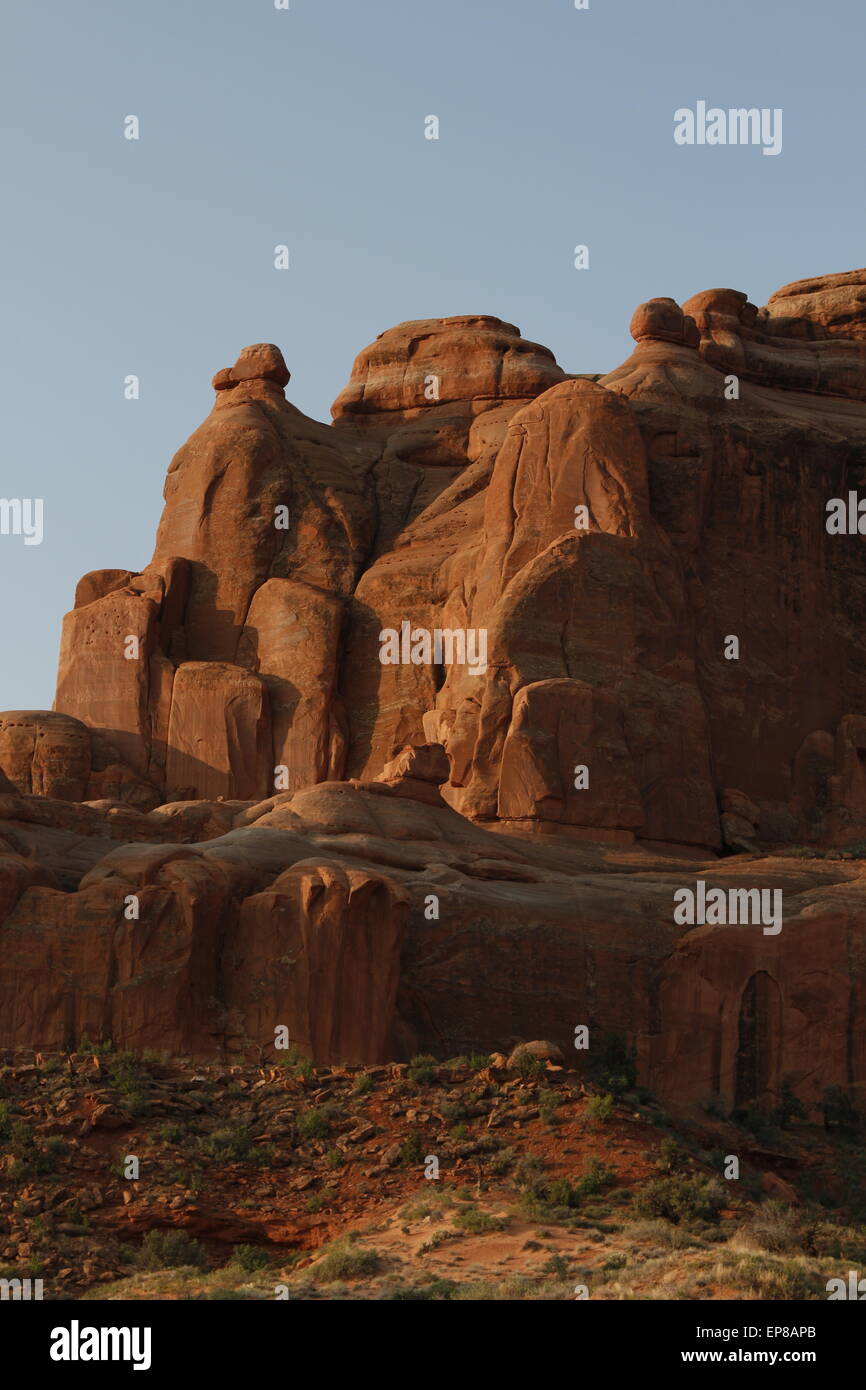 Beautiful rock formations in Arches National Park, Moab, Utah Stock ...