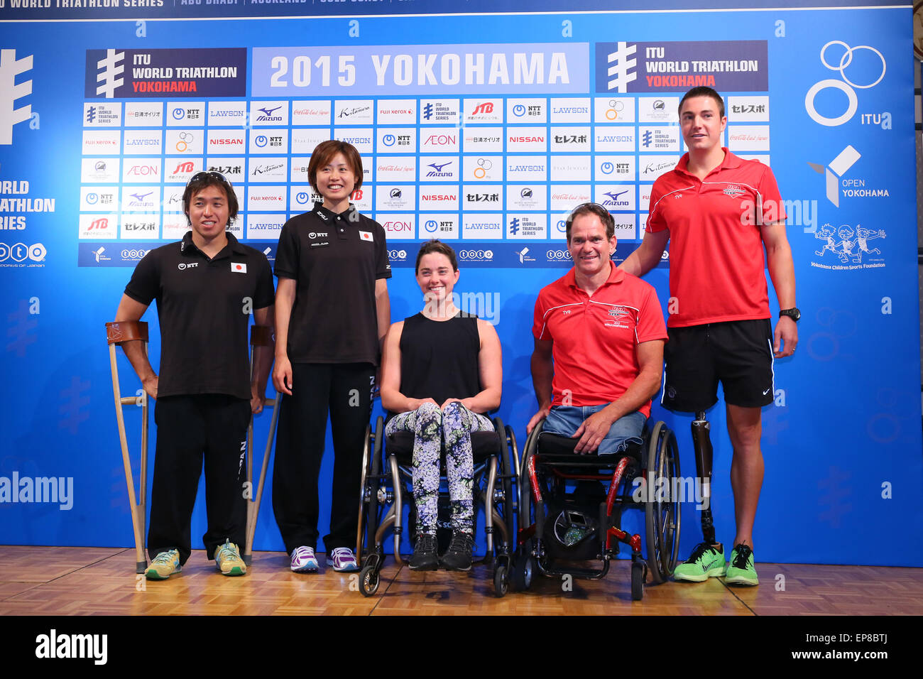 Yokohama city, Kanagawa, Japan. 14th May, 2015. (L to R) Junpei Kimura ...