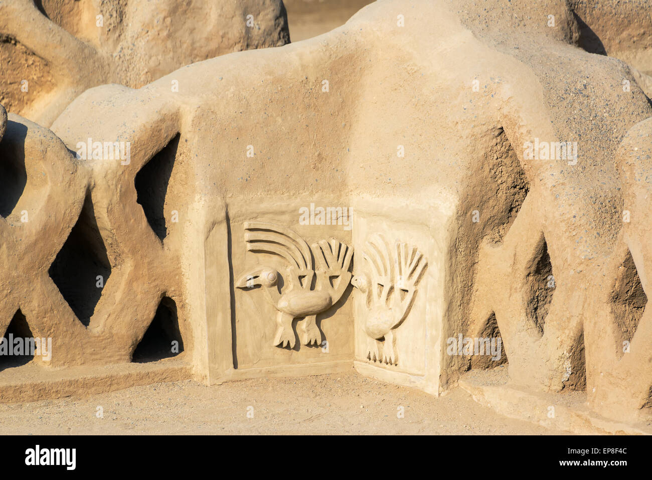 Adobe ruins of the ancient city of Chan Chan in Trujillo, Peru Stock ...