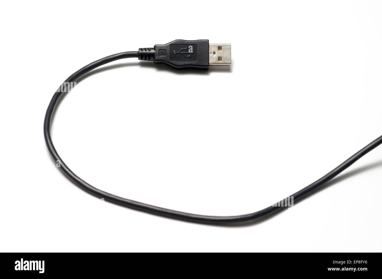 usb cable on a white background Stock Photo - Alamy