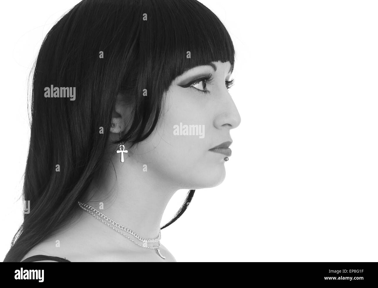 Beautiful young alternative woman in the studio, 14th May 2015 Stock ...